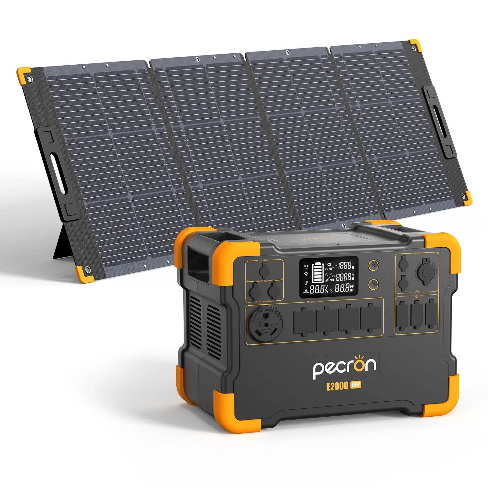 PECRON E2000LFP + PECRON PV200 Solar Panel Bundle